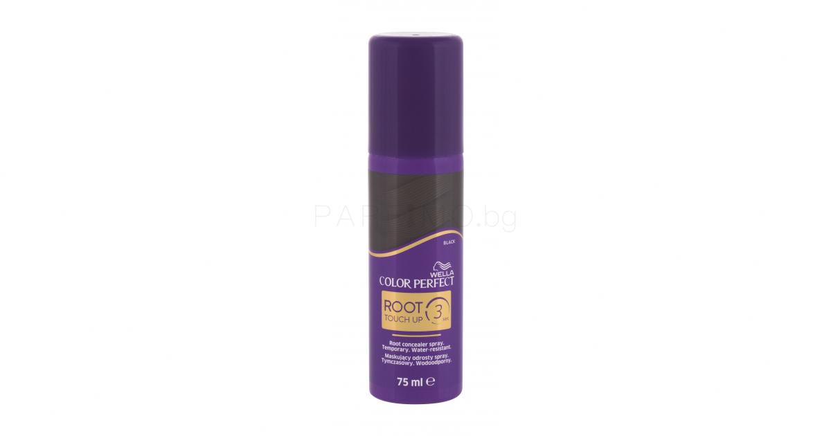 Wella Color Perfect Root Touch Up Боя за коса за жени 75 ml Нюанс Black ...