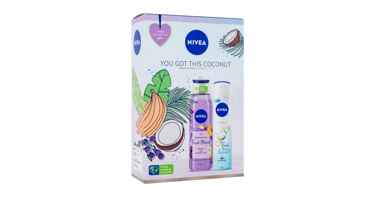 Подаръчни комплекти с козметика за тяло Nivea You Got This Coconut ...