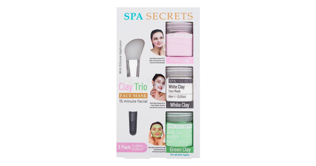 Xpel Spa Secrets Clay Trio Face Mask Подаръчен комплект маска за лице ...