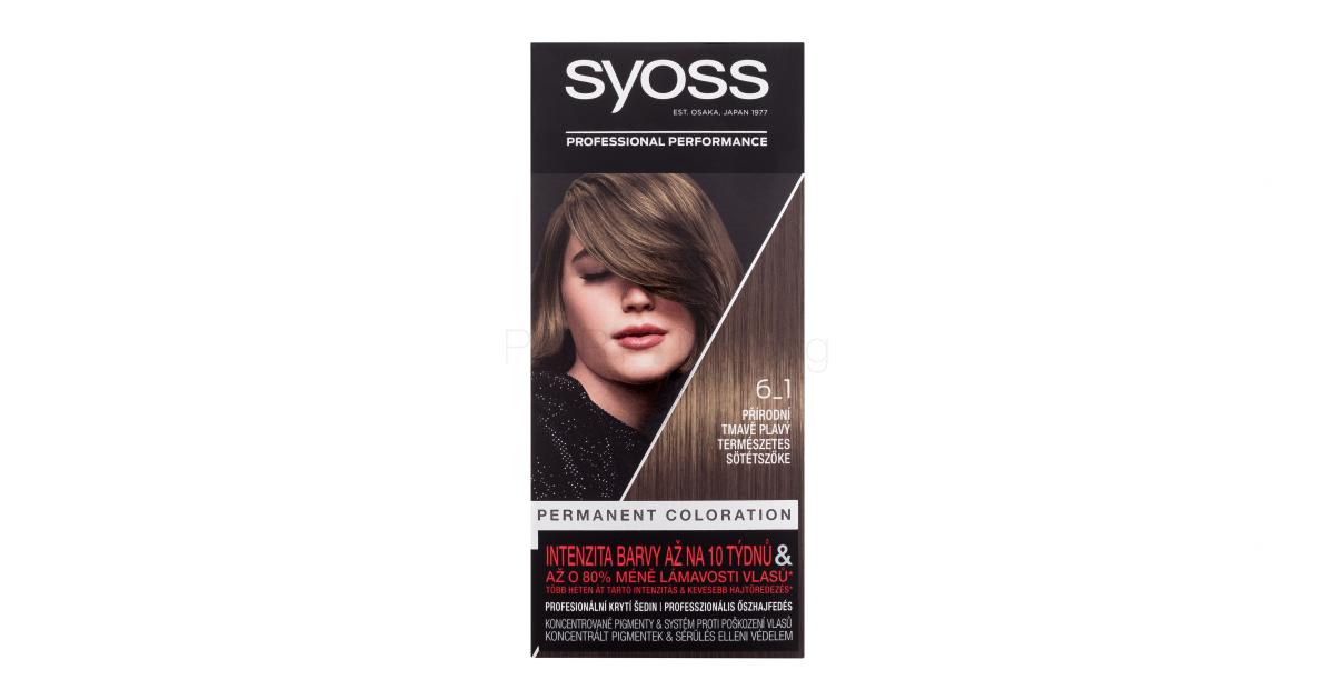 Syoss Permanent Coloration Боя за коса за жени 50 ml Нюанс 6-1 Natural ...