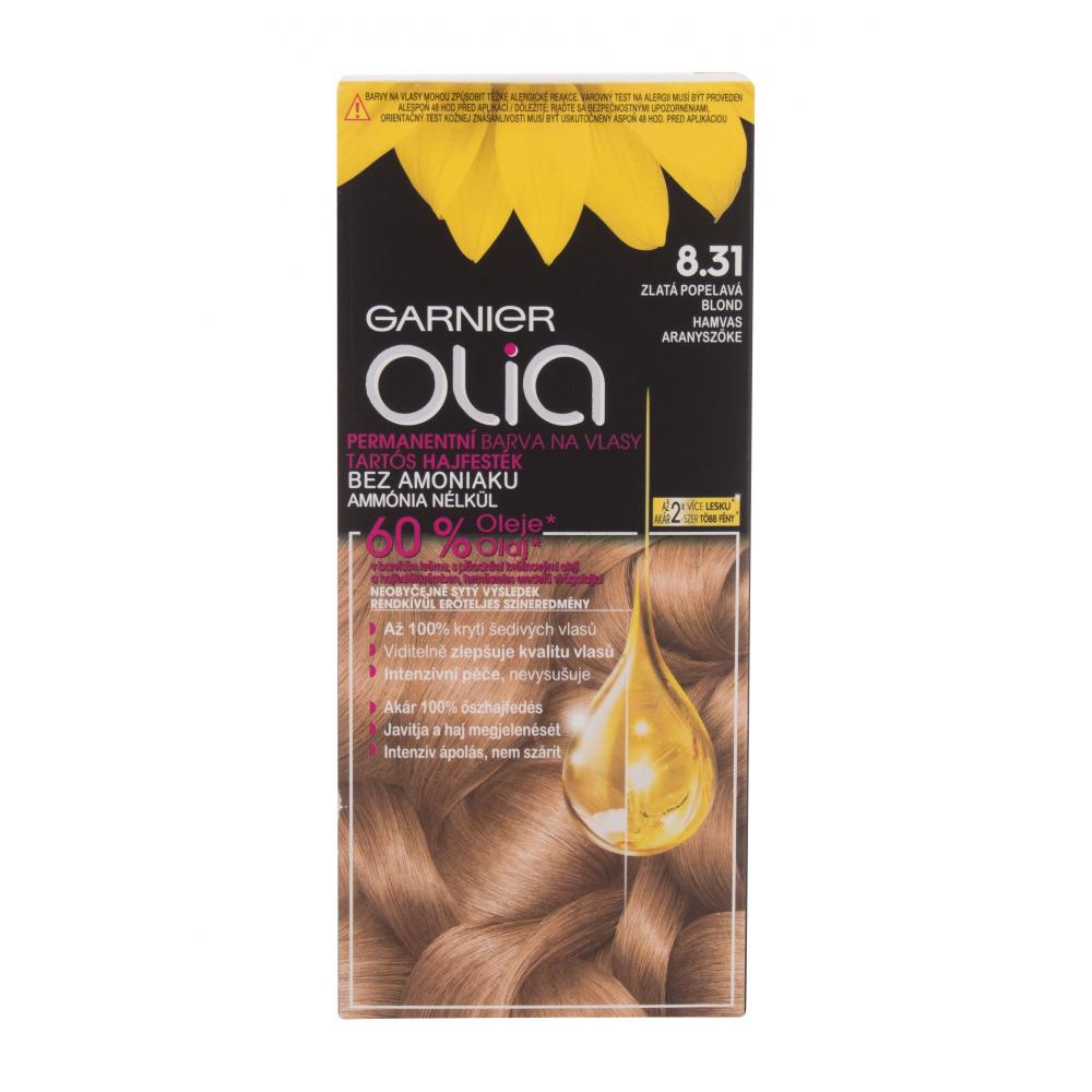 Garnier Olia Permanent Hair Color Боя за коса за жени 50 g Нюанс 8,31 Golden Ashy Blonde ...