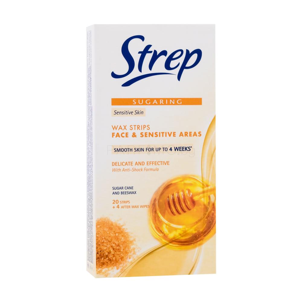 Strep Sugaring Wax Strips Face & Sensitive Areas Sensitive Skin ...
