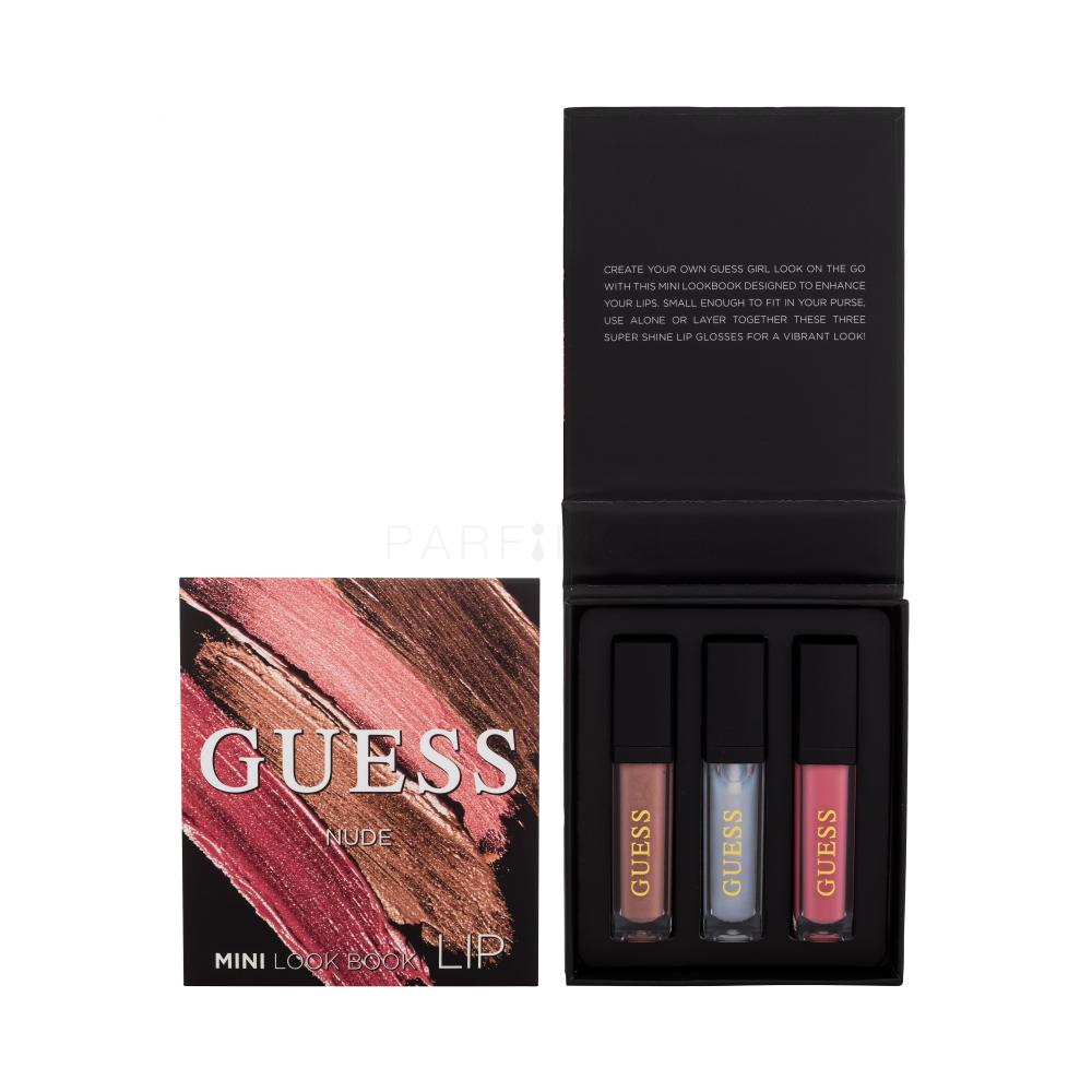 GUESS Look Book Mini Lip Подаръчен комплект блясък за устни 3 x 4 ml ...