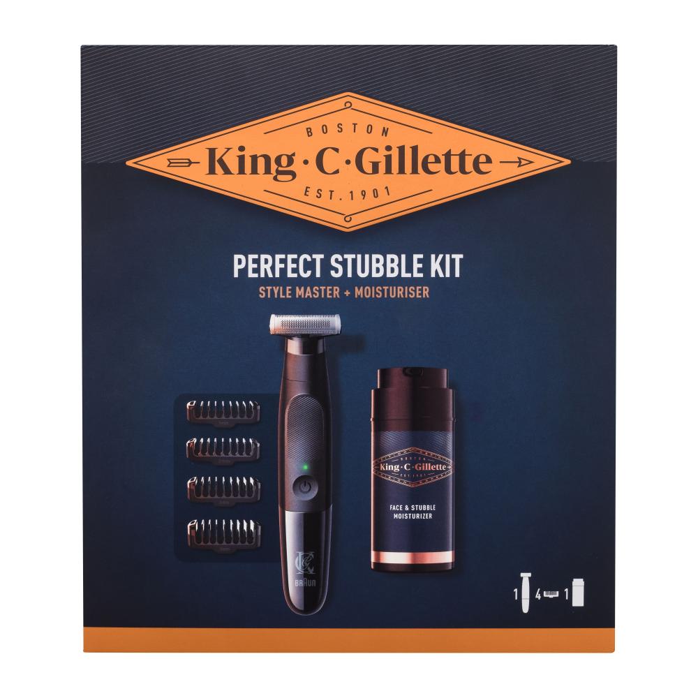 Gillette King C. Double Edge Safety Razor Подаръчен комплект тример за ...