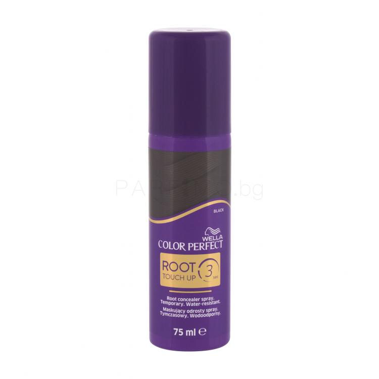 Wella Color Perfect Root Touch Up Боя за коса за жени 75 ml Нюанс Black ...